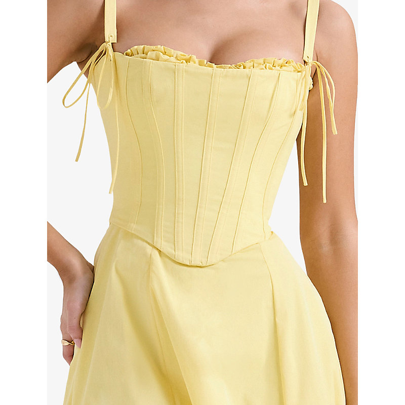 Reformation Clarabelle Linen Dress In Sugar - 50% Off | Editorialist