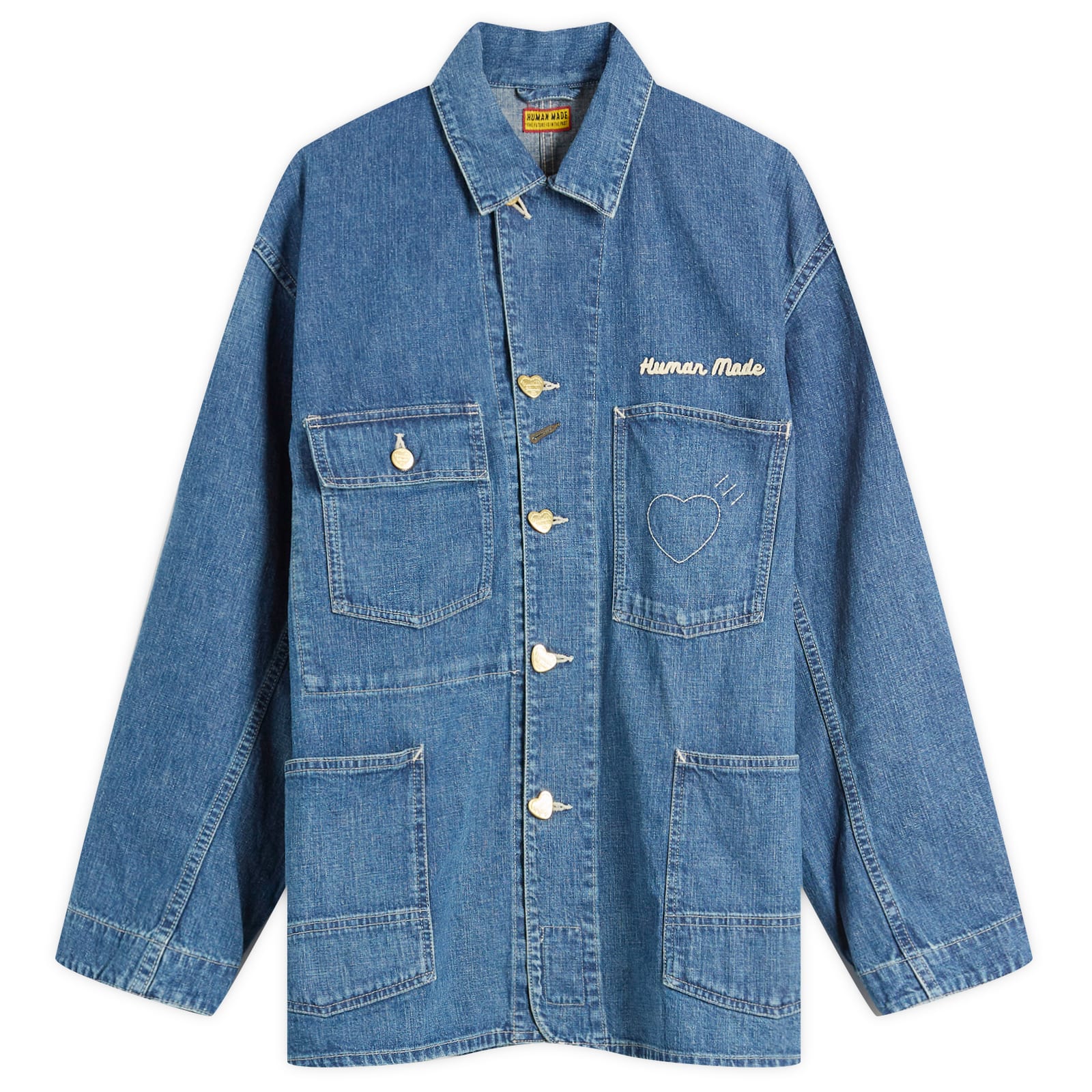 Human Made Denim Future Coverall Jacket In Indigo - 40% Off