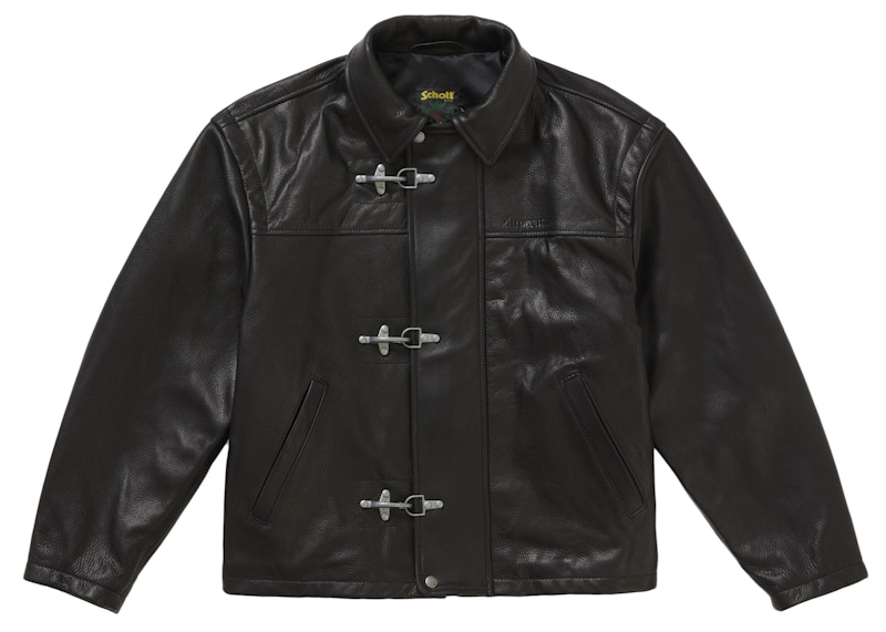 Supreme Schott The Crow Perfecto Leather Jacket - Black | Editorialist
