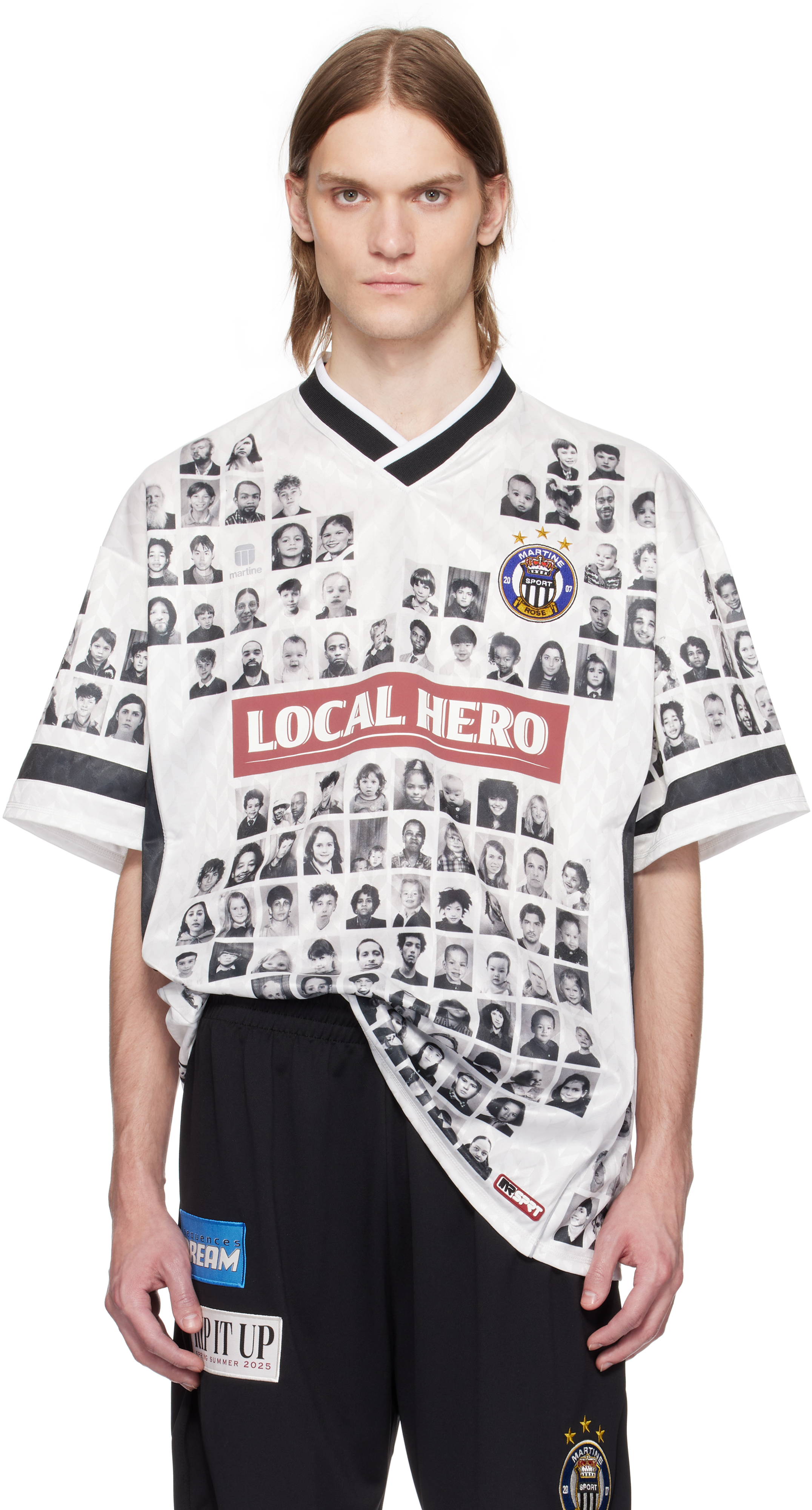 Martine Rose Printed Football Jersey In Wht - 15% Off | Editorialist