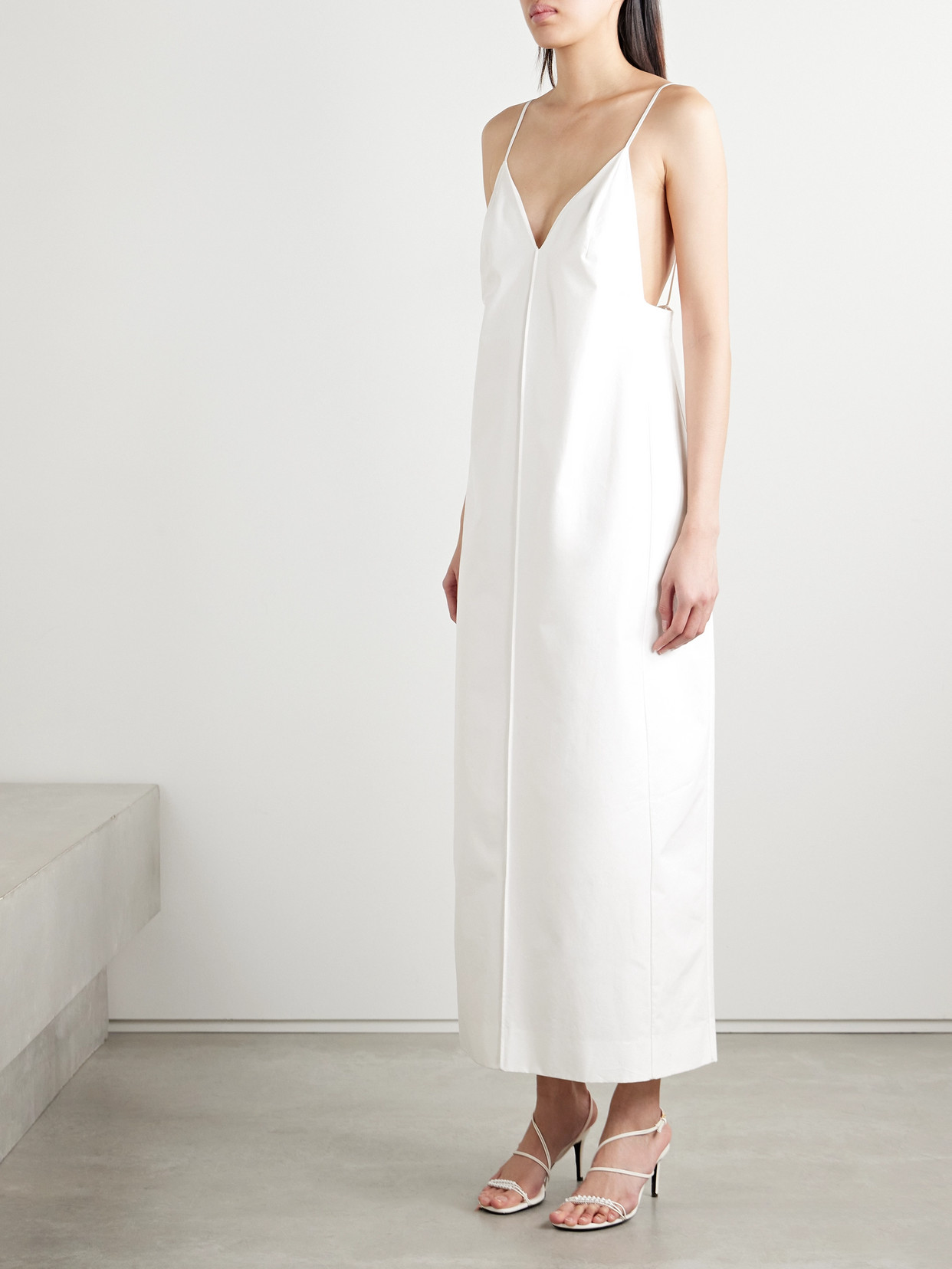 KHAITE KHAITE Tulula Silk-Poplin Maxi Dress