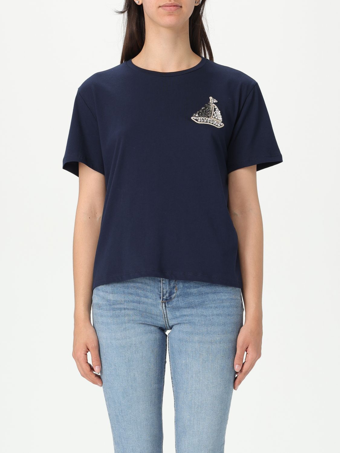 Giglio Liu Jo T Shirts Liu Jo Logo-Print Short-Sleeved T-Shirt In