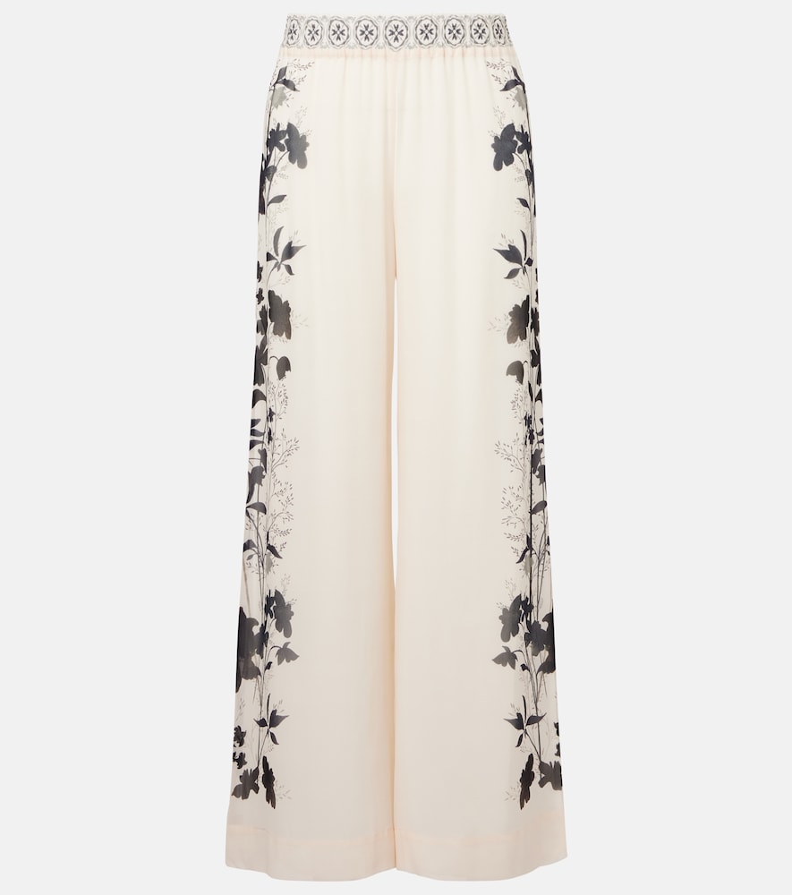 LA DOUBLEJ La DoubleJ Printed Silk Palazzo Pants