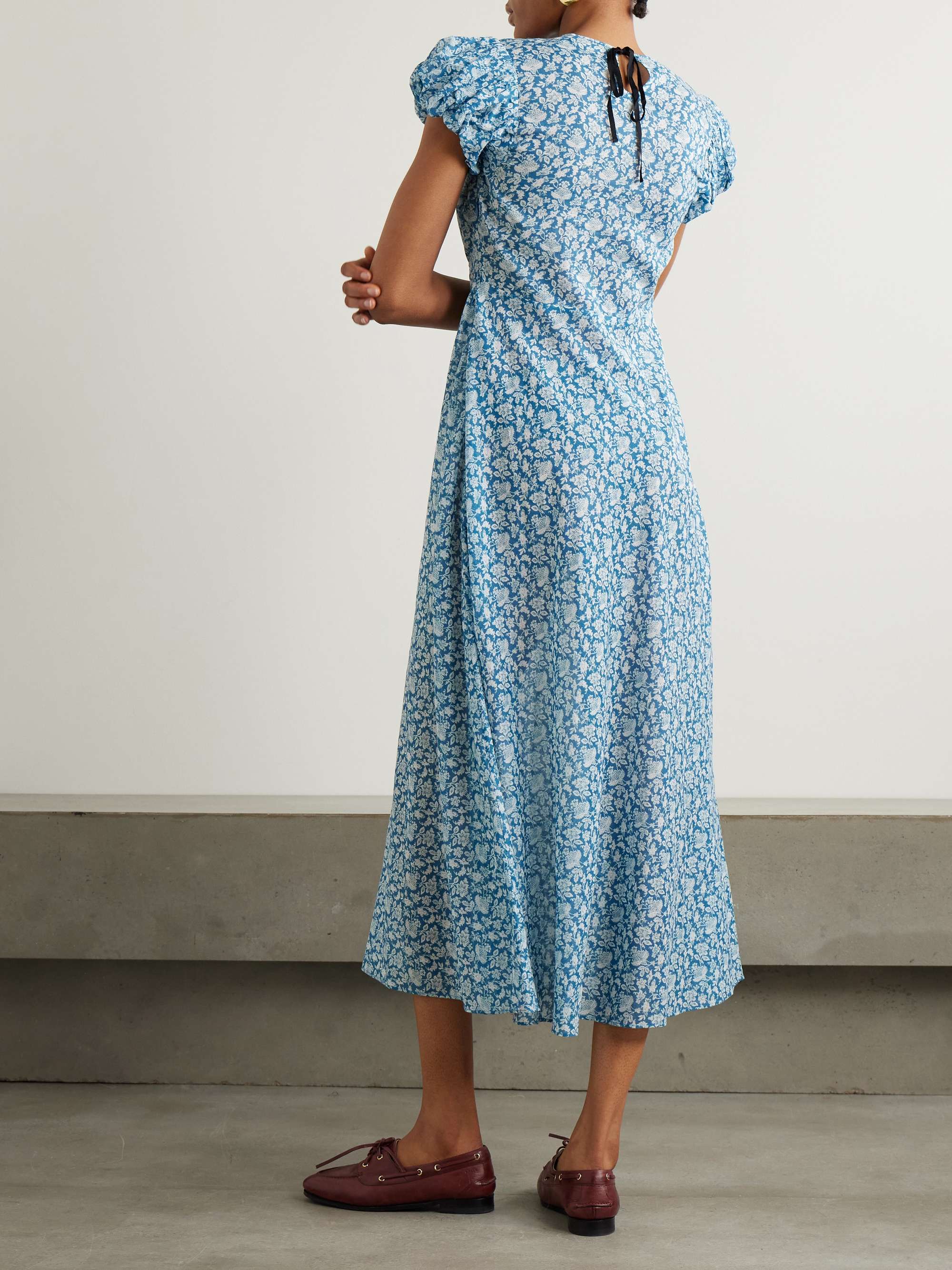 princess polly baby blue dress DOEN Eldora Silk Midi Maxi Dress main image 1