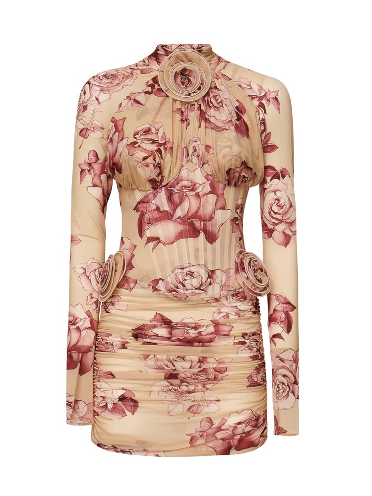 Magda Butrym Sheer Long Sleeve Bustier Midi Dress In Multi - 31% Off | Editorialist Magda Butrym Sheer Long Sleeve Bustier Midi Dress In Multi - 31% Off | Editorialist