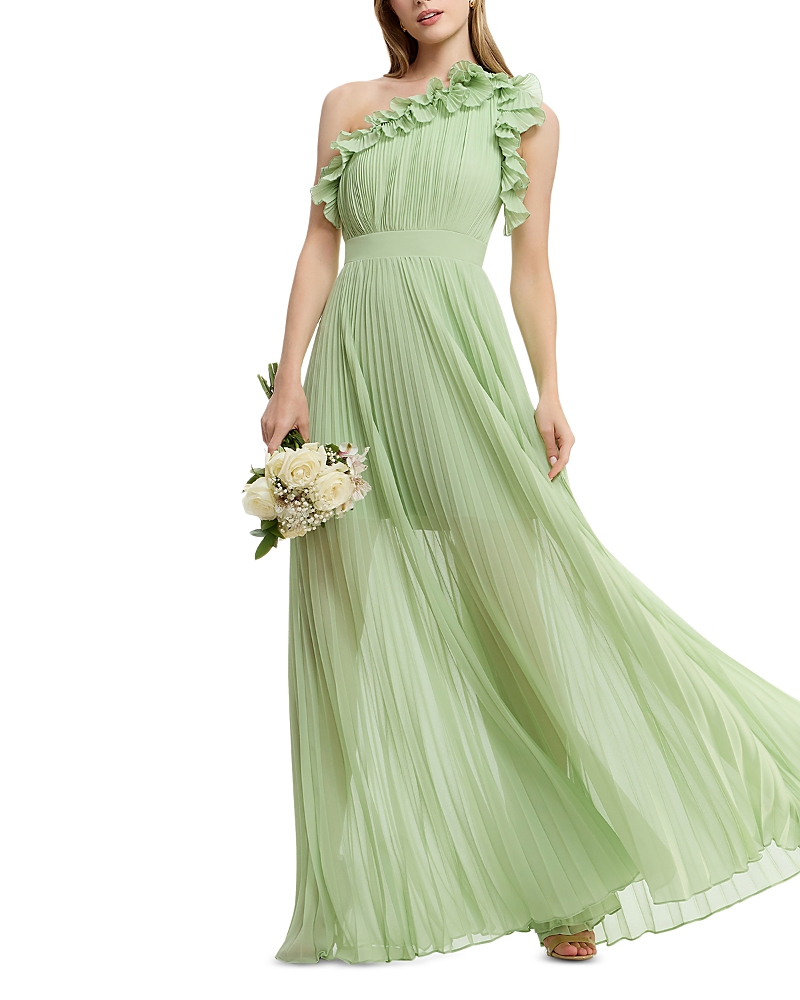 strapless open back dress Anastasia One Shoulder Modal Midi Dress / Black | Meshki main image 0