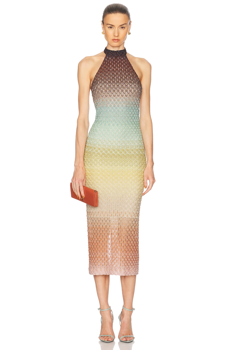 Missoni Long Halter Dress - Multi | Editorialist Missoni Long Halter Dress - Multi | Editorialist
