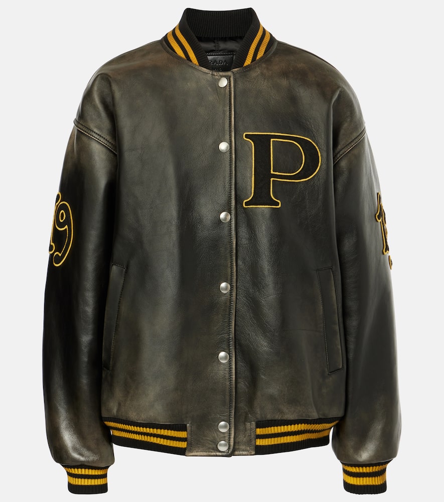 Supreme Woven Leather Varsity Jacket - Black | Editorialist