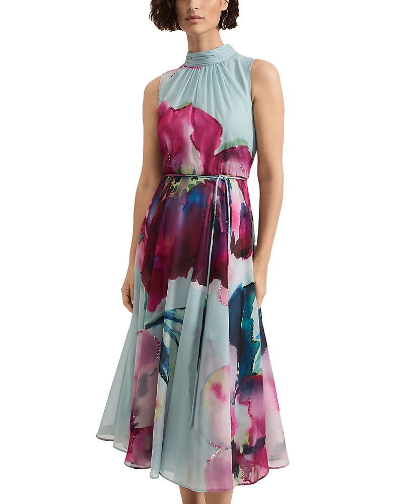 AZEEZA Rachel Floral-Print Midi Dress