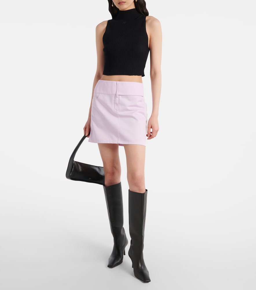 COURREGES courrèges ribbed cotton and wool tank top