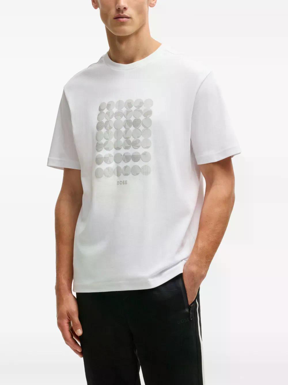 Giorgio Armani Geometric-Geometric T-Shirt In Grey - 79% Off