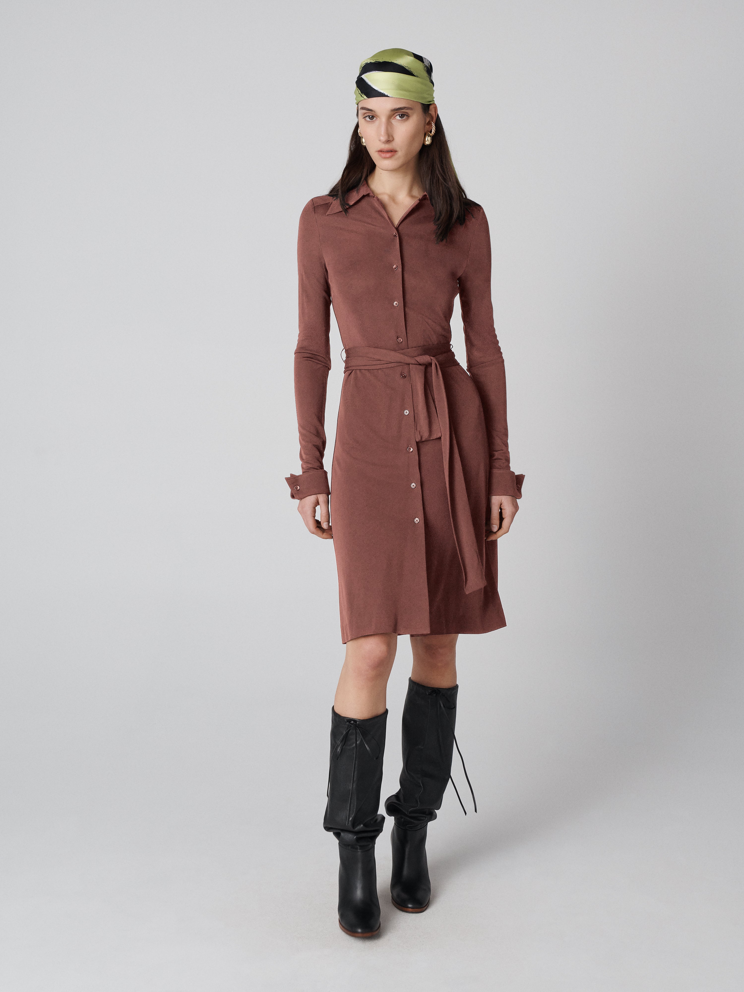 chocolate brown shirt dress Plus Size Lolita Jumper Dress, Beige Sweet Short Sleeve main image 0