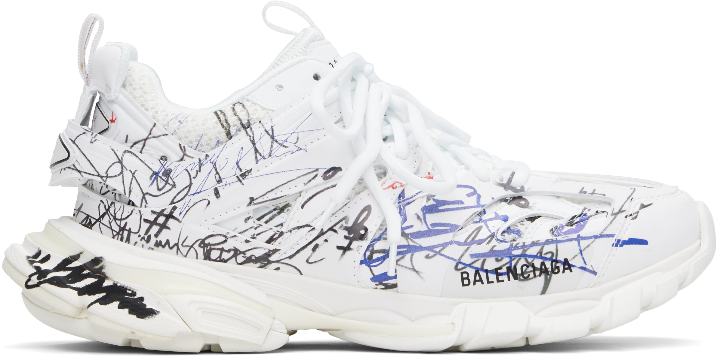 Balenciaga White Track Autographe Sneakers 9146 Editorialist