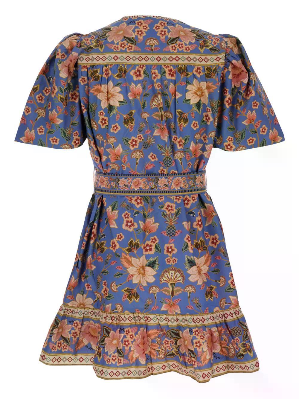 Farm Rio Tapestry Sleeveless Midi Dress - Sunset Tapestry Blue |  Editorialist