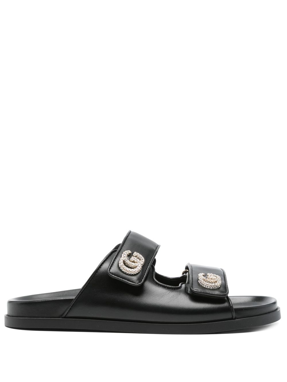 Gucci Double-strap Sandals - Black | Editorialist
