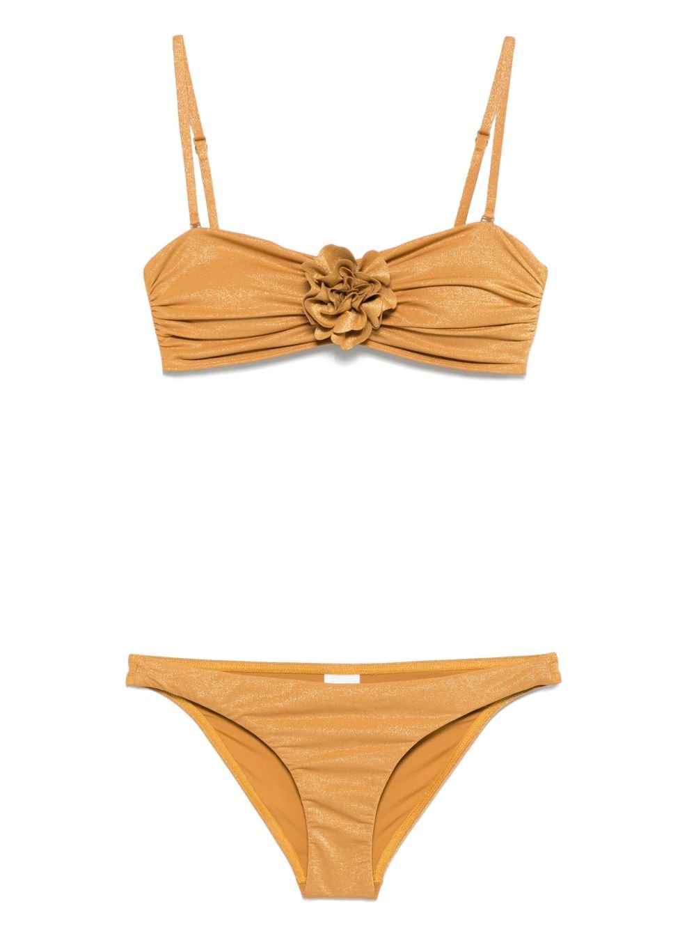 Zimmermann Lucky Flower Bikini Top In Brown | Editorialist Zimmermann Lucky Flower Bikini Top In Brown | Editorialist