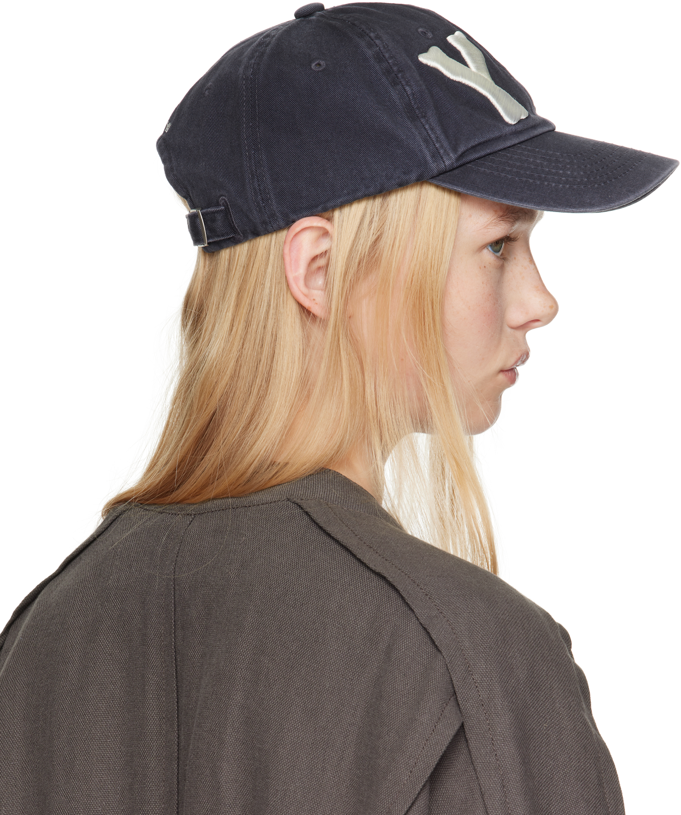 Open Yy Heart Bone Ball Cap - Navy | Editorialist