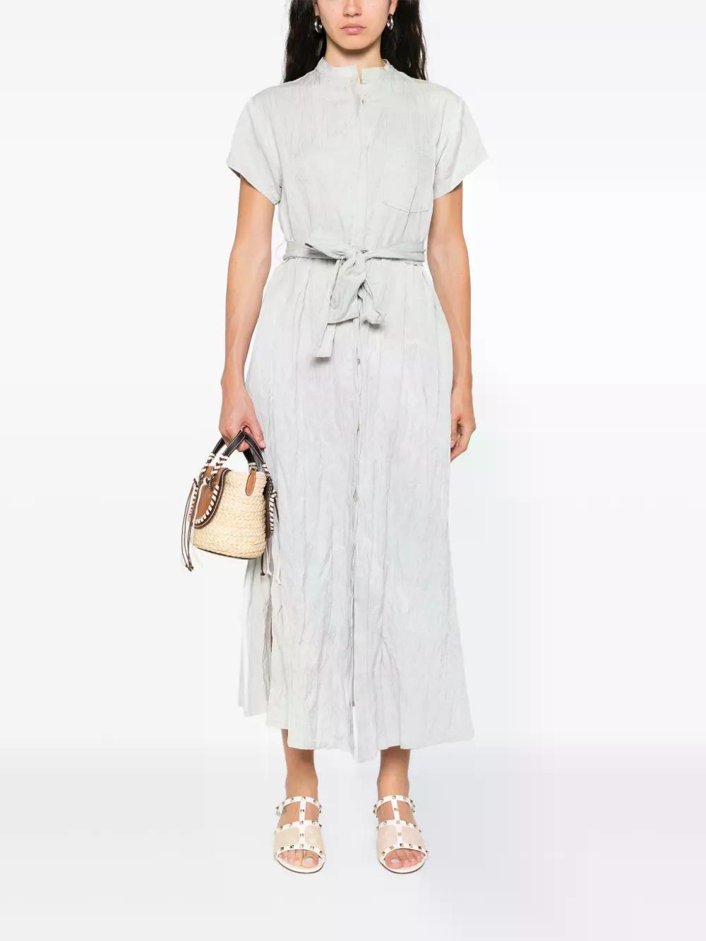 FORTE_FORTE Forte Forte Crinkle-Finish Midi Dress