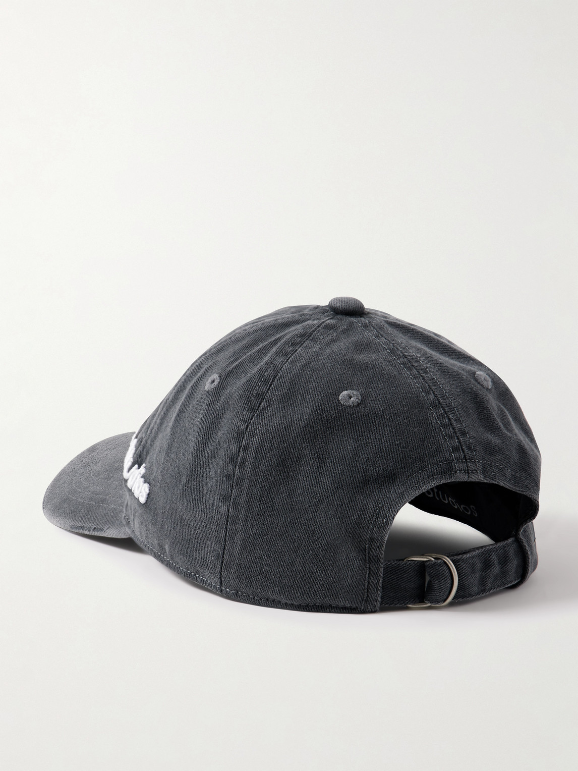 Acne Studios Kappa Embroidered Baseball Cap - Black | Editorialist