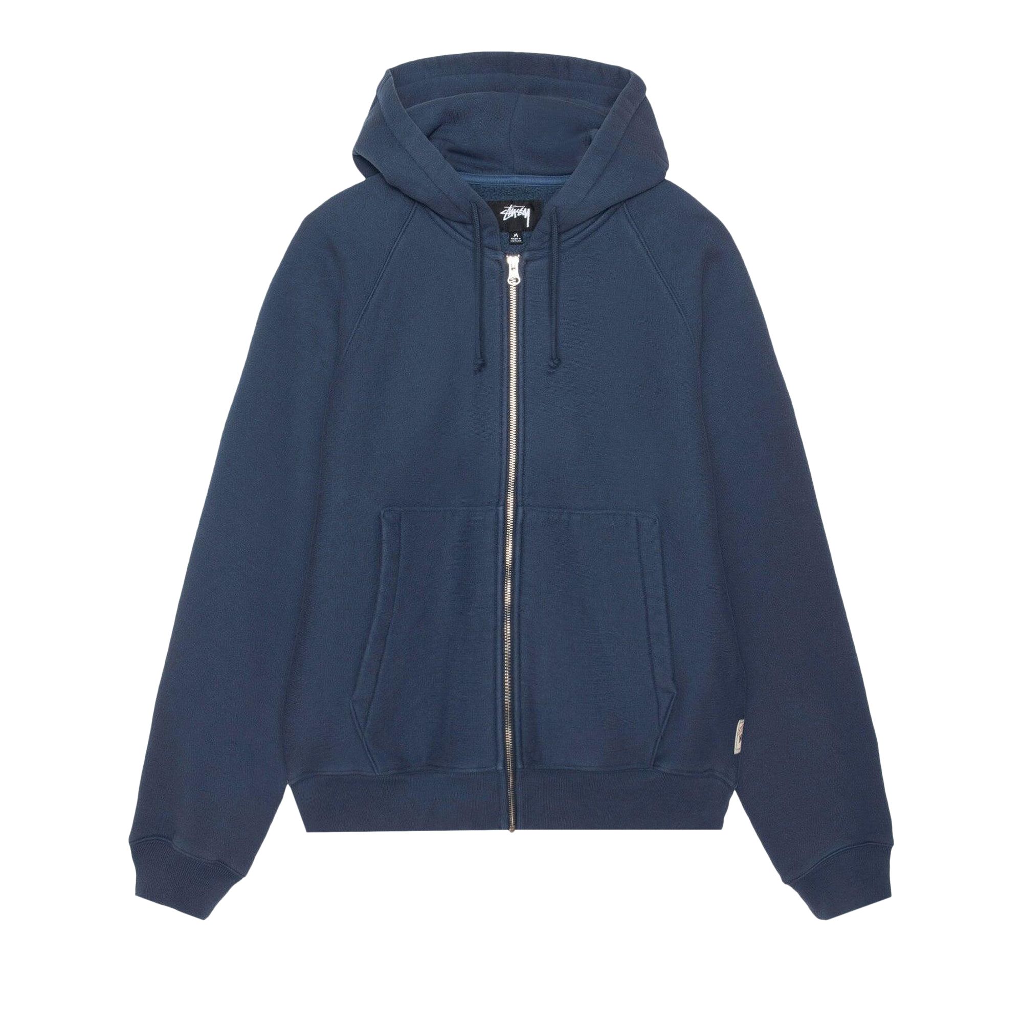 StüSsy Raglan Zip Hoodie - Blue | Editorialist