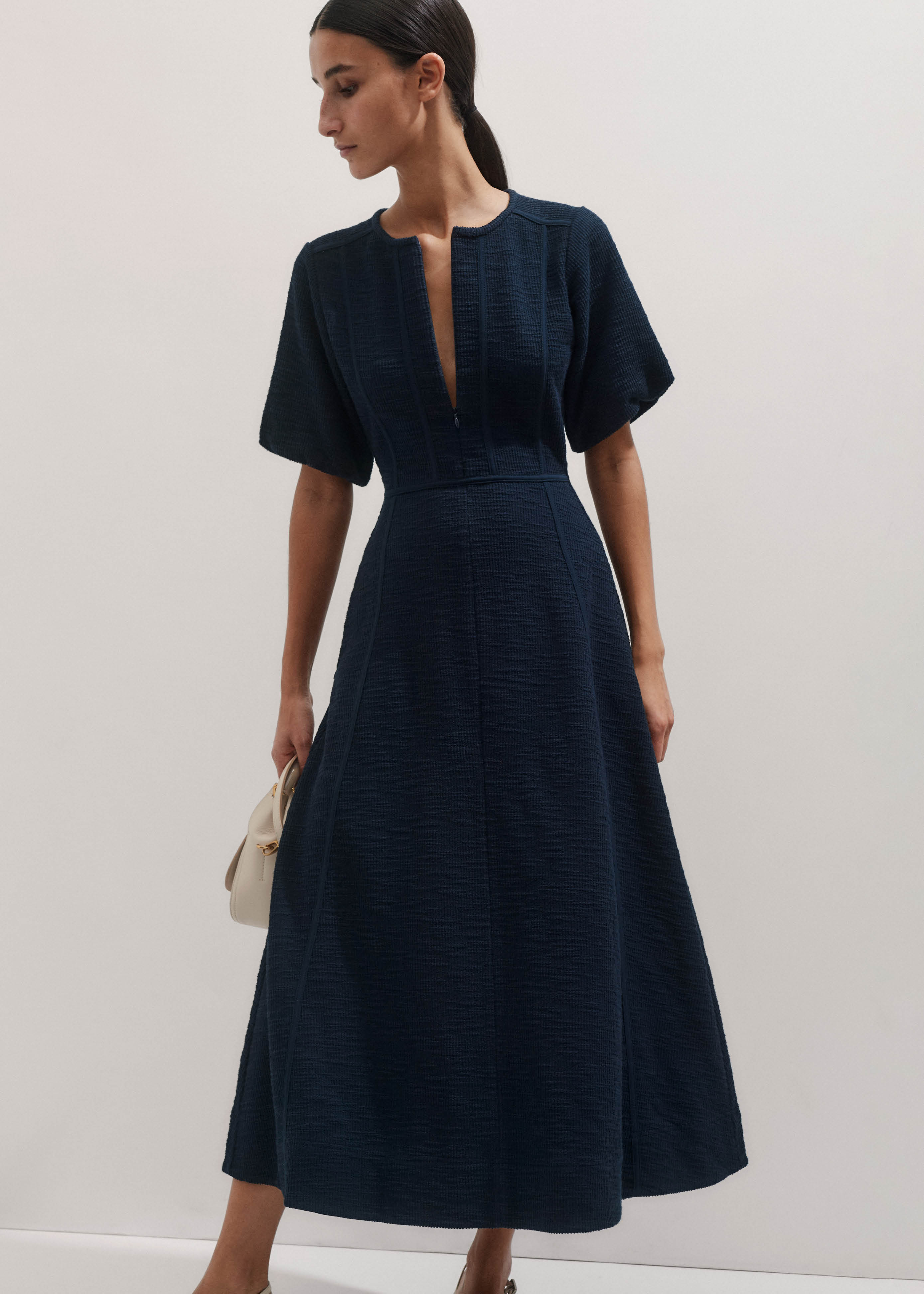 Me+Em Textured Jersey Maxi Dress In Navy - 50% Off | Editorialist Me+Em Textured Jersey Maxi Dress In Navy - 50% Off | Editorialist