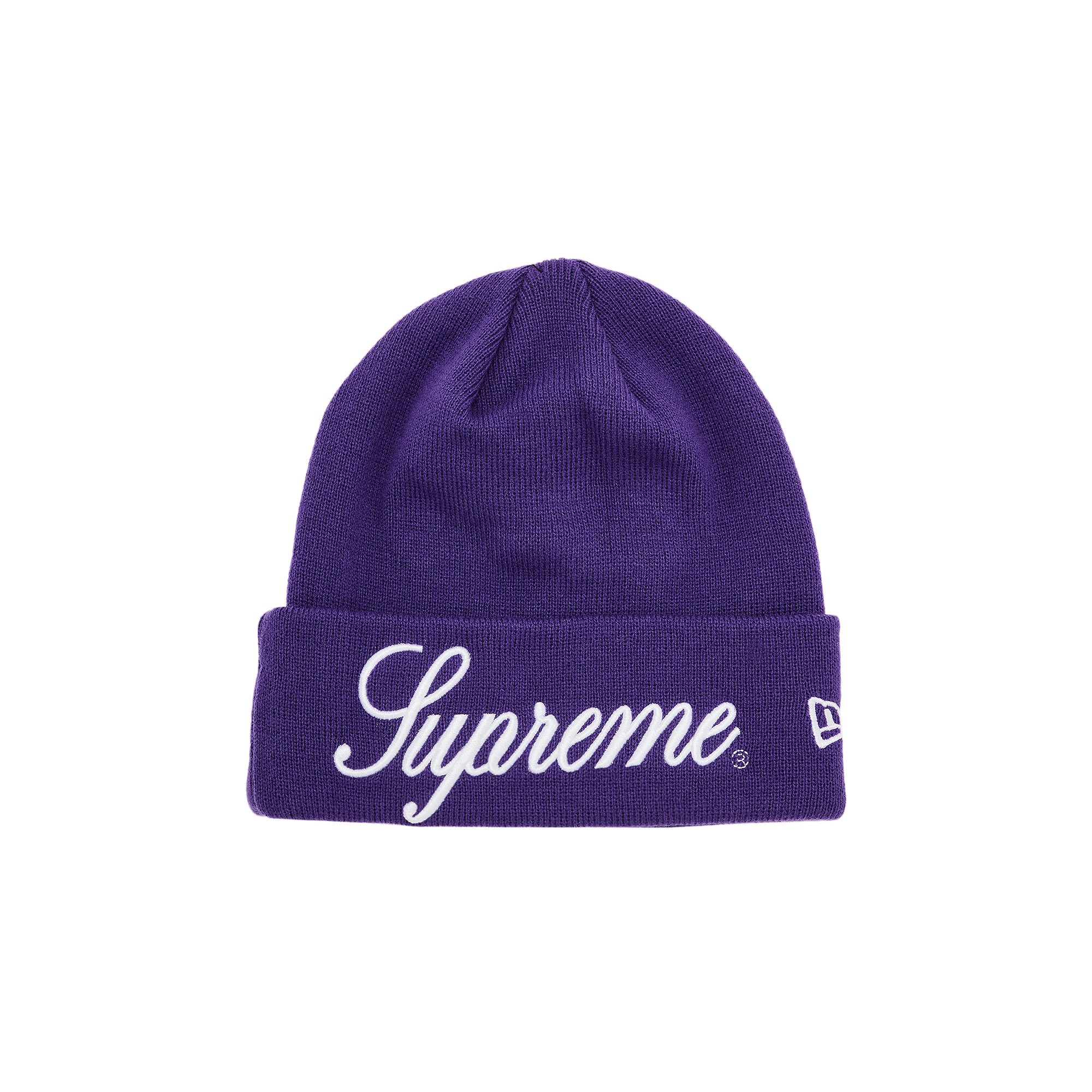 Supreme New Era Script Beanie - Purple | Editorialist