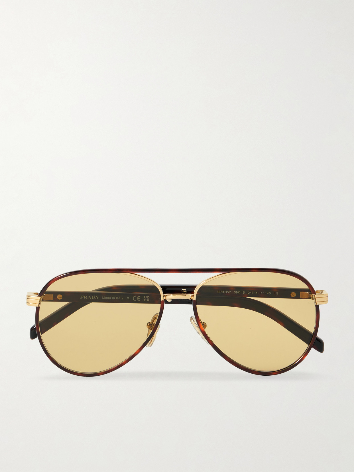 Prada Aviator-Style Sunglasses Tortoiseshell Editorialist