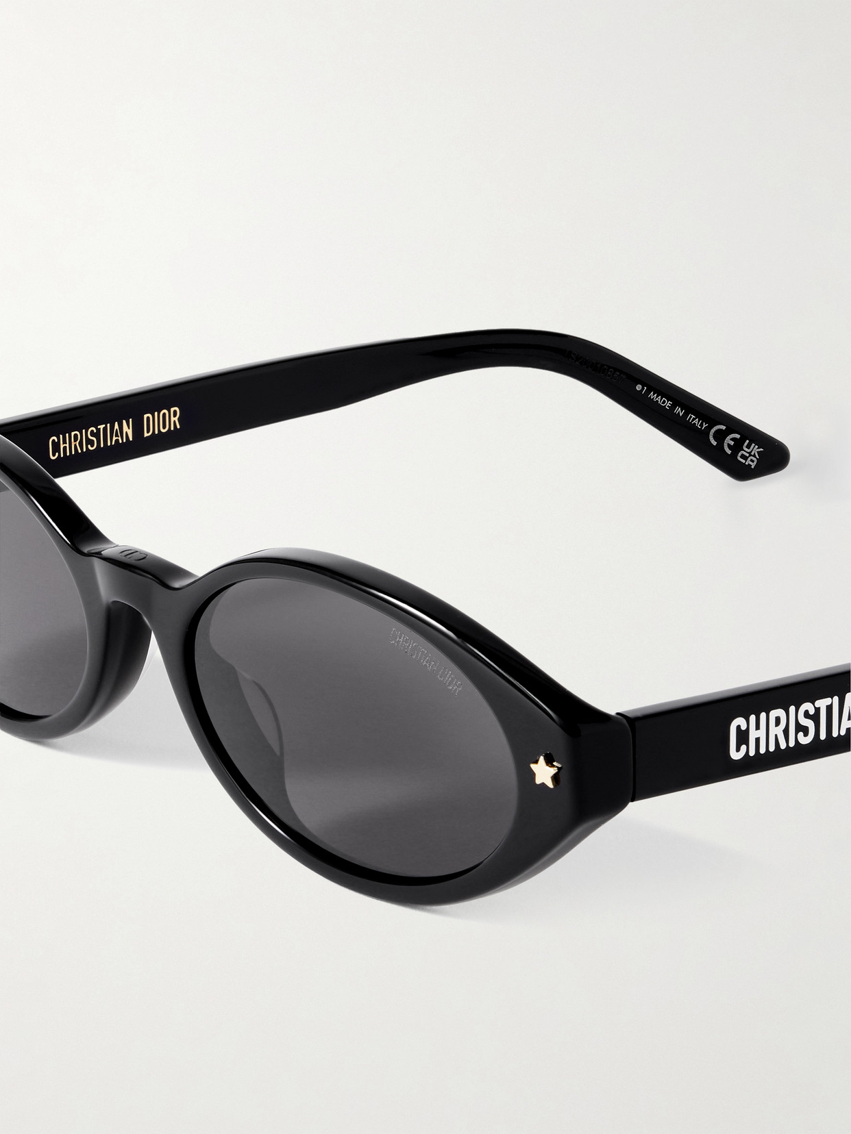 DIOR Black and Gold Sideral1 Round Frame J63Y1 Unisex Sunglasses New Dior R1U Black Round Sunglasses | DIOR main image 2
