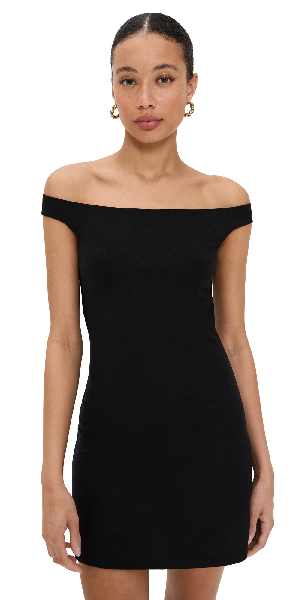 Reformation Lia Knit Mini Dress - Black | Editorialist
