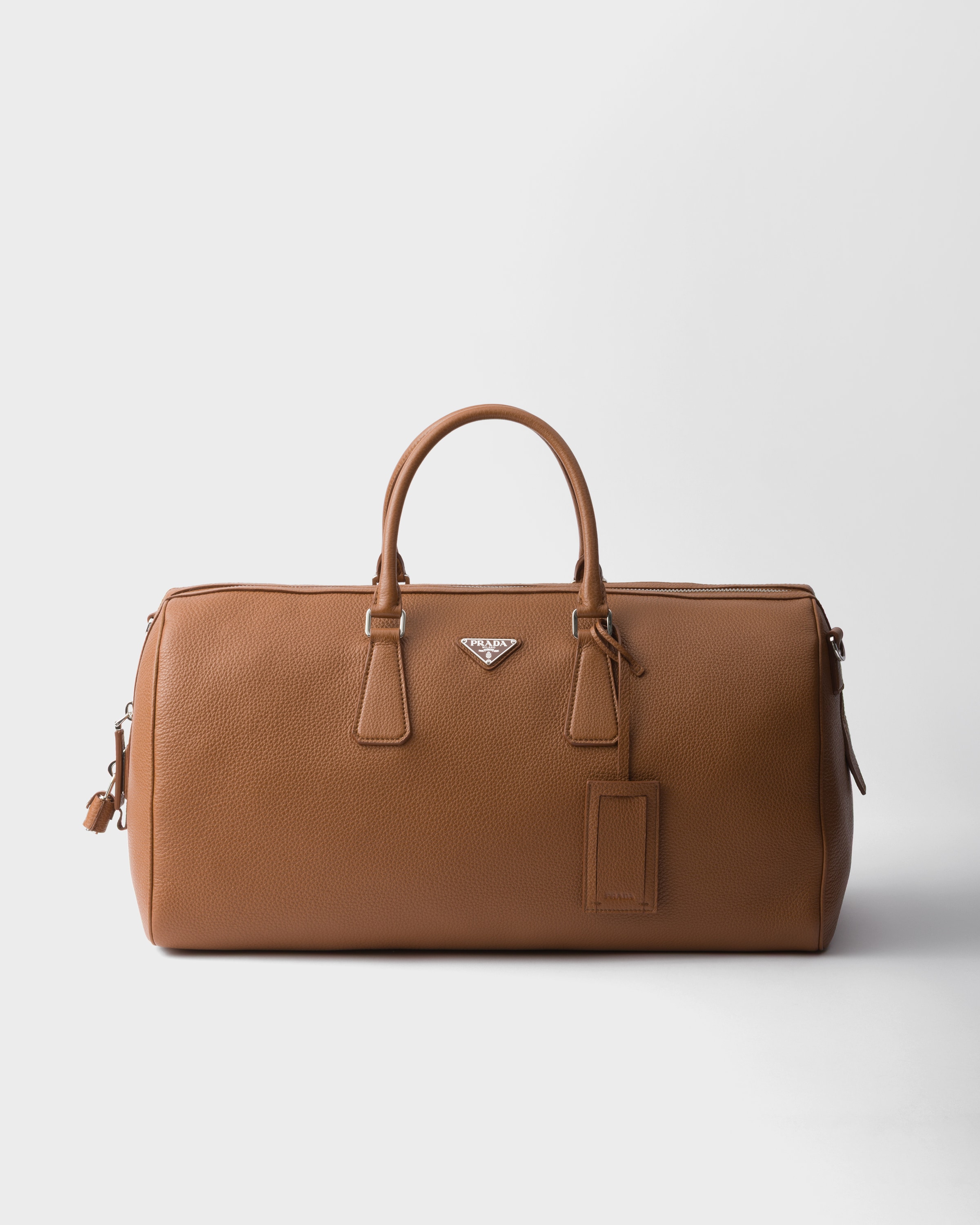 Prada Leather Duffle Cognac Editorialist