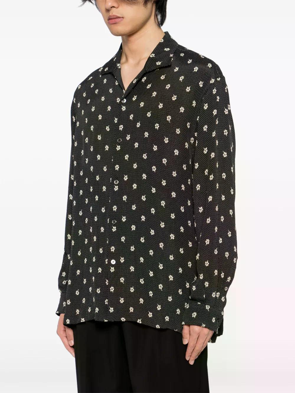 Buy CALMLENCE Classic Open-collar Shirt - Black At 30% Off