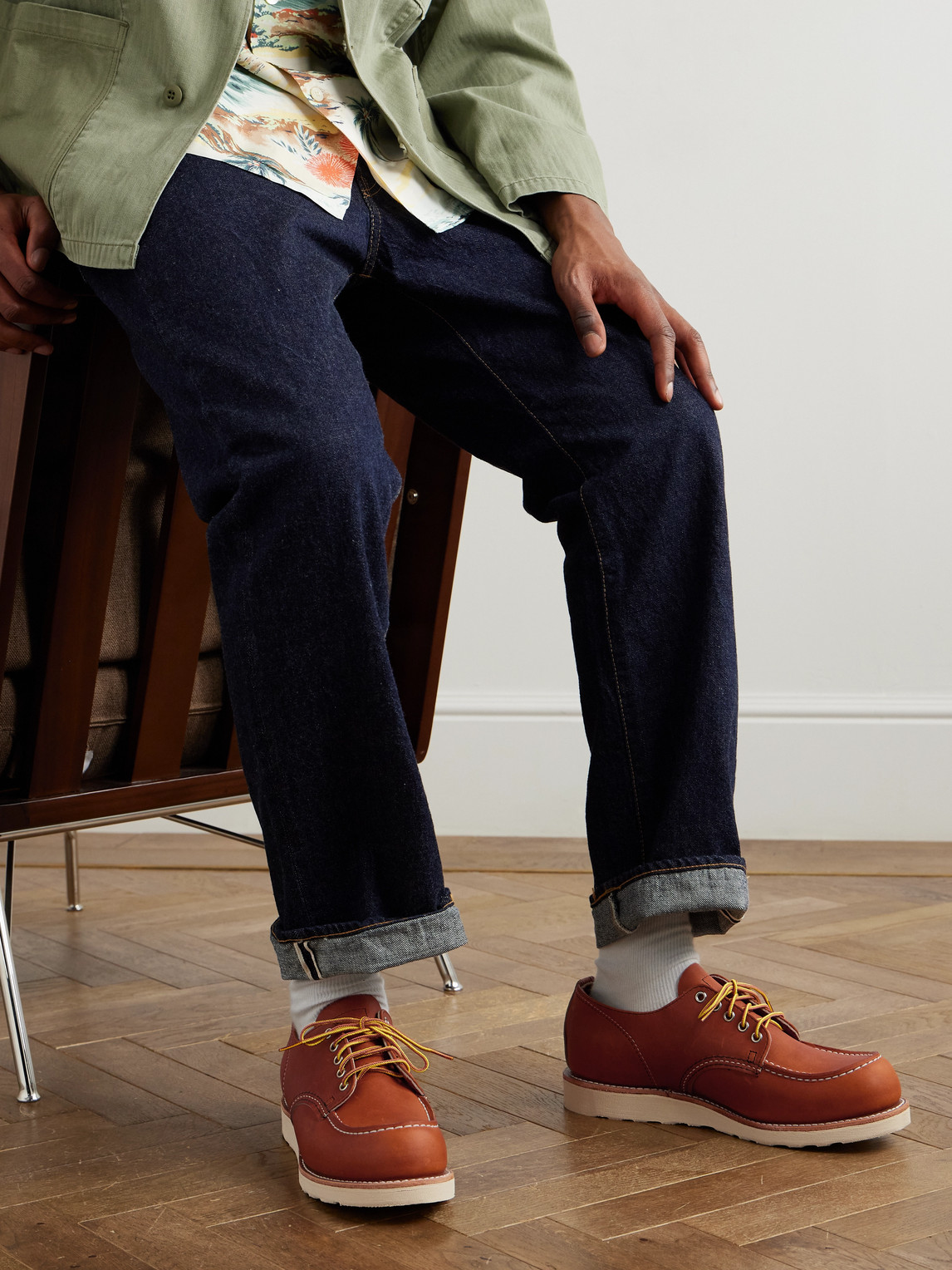RED WING 8092 Moc Oxford Leather Derby Shoes