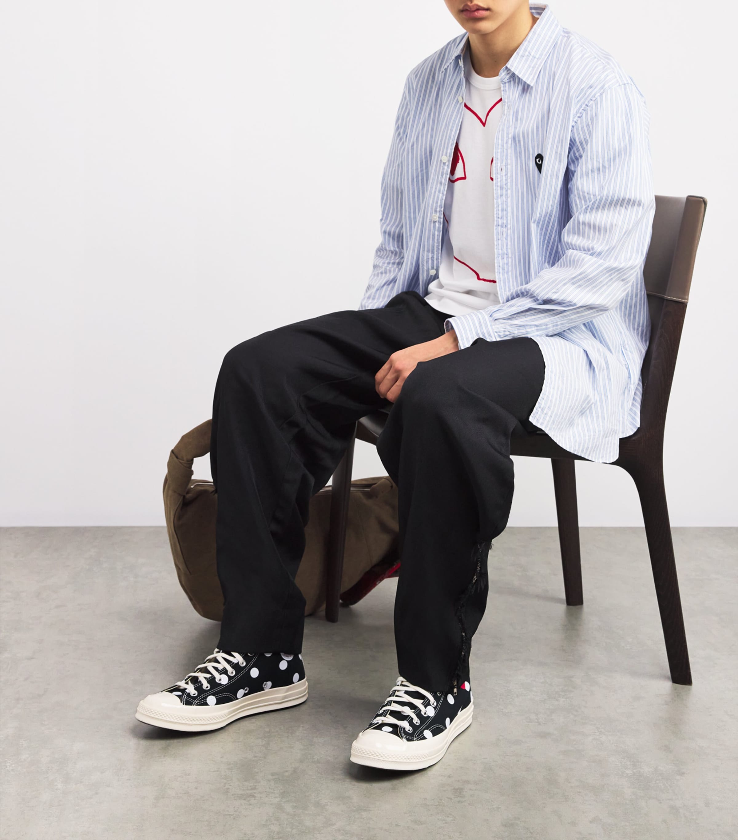 PLAY COMME DES GARCON x Converse Polka Dot Heart Chuck Taylor All Star '70 High-Top Sneakers