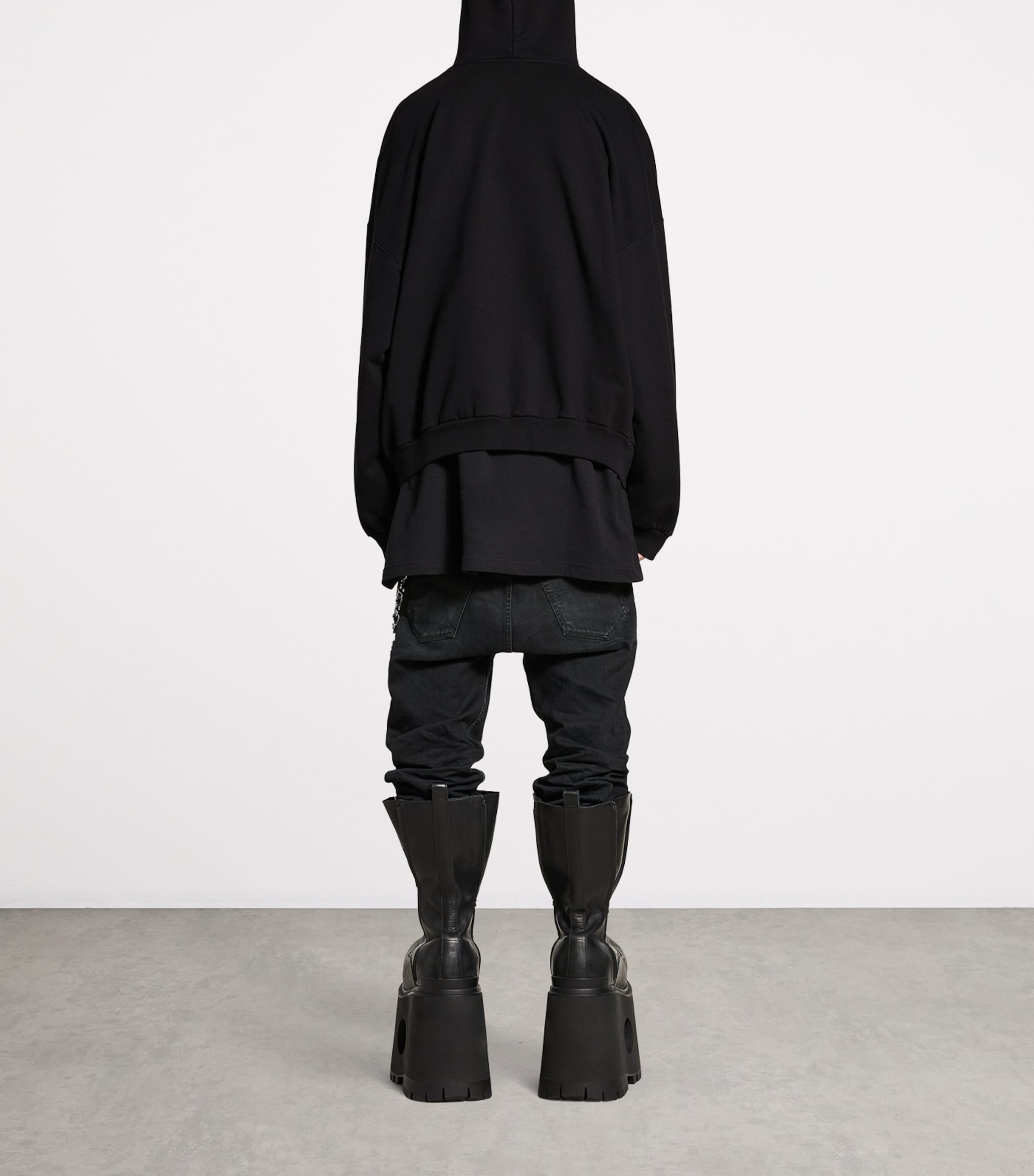 Balenciaga Cotton Bb Garderobe Oversized Hoodie - Black | Editorialist