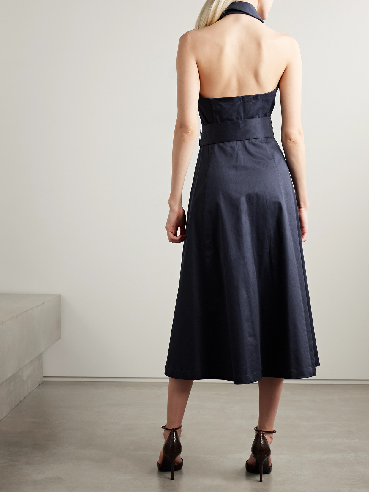 23 jersey dress plus size Universal Standard Women's Delilah Tie Waist Midi Dress - Black main image 0