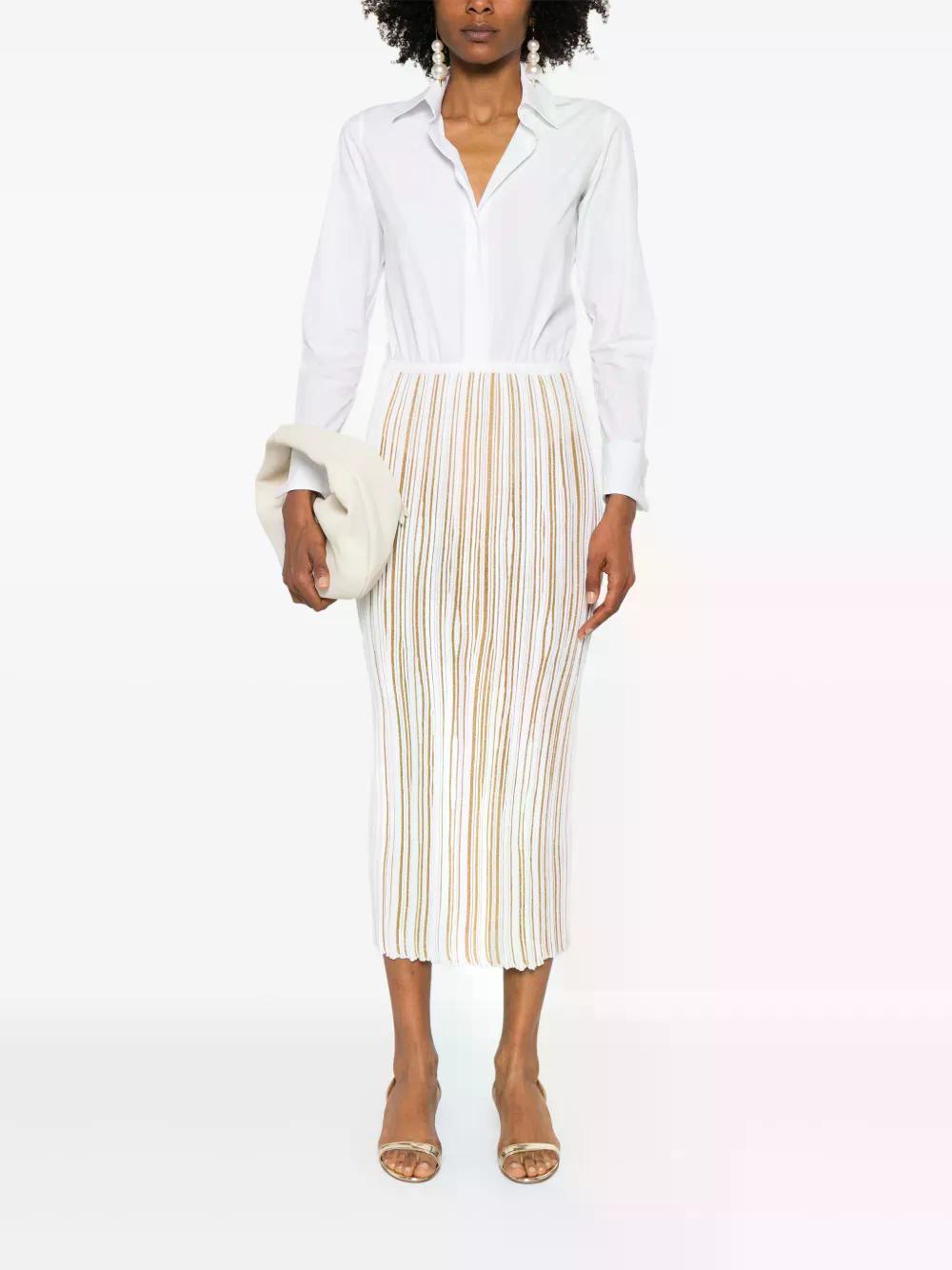 GIAMBATTISTA VALLI Midi Ribbed Skirt