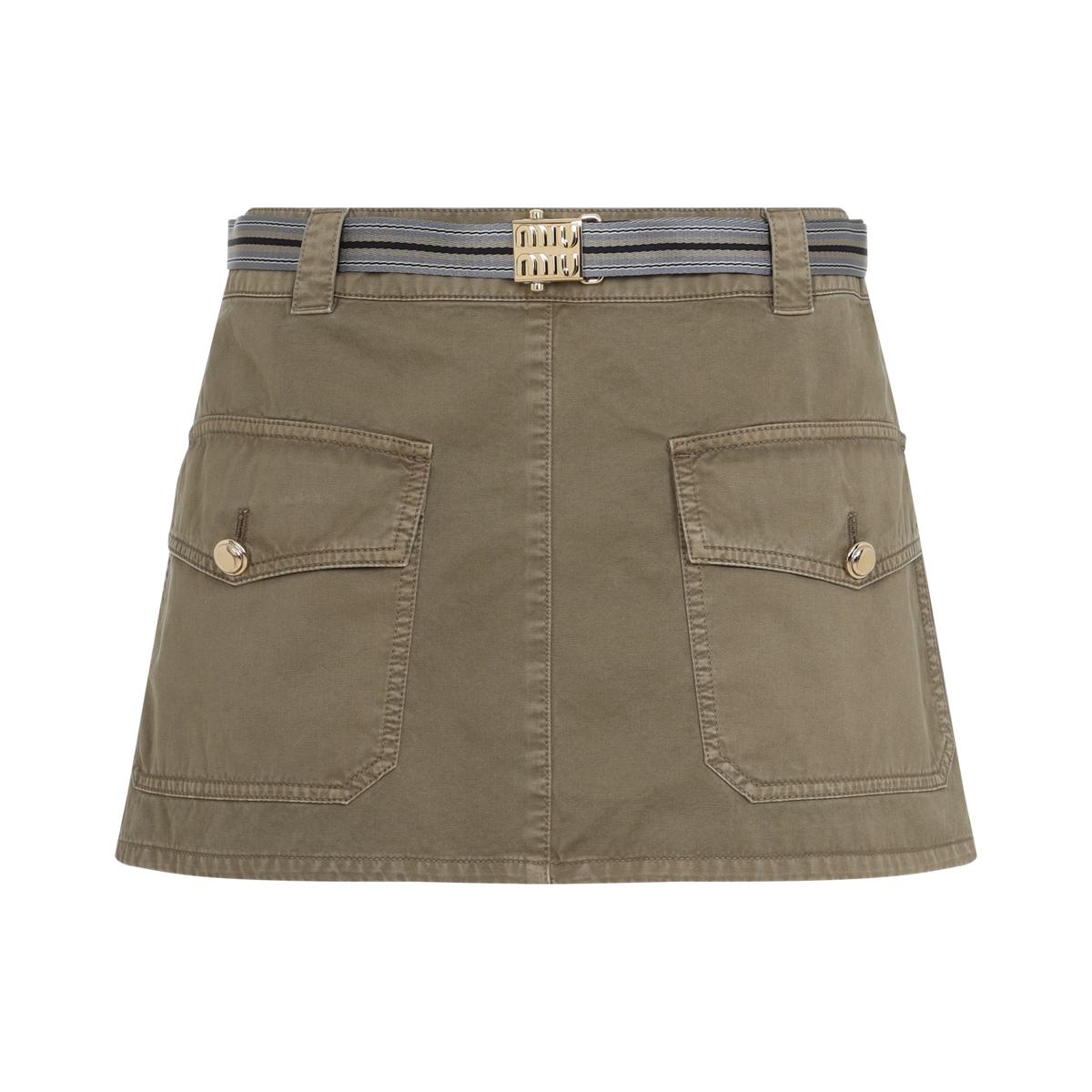 Miu Miu Mini Skirt In Green - 46% Off | Editorialist