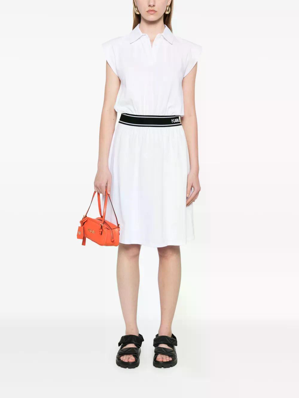 cos jersey polo mini dress COS Open-Knit Polo Mini Dress in Blue
