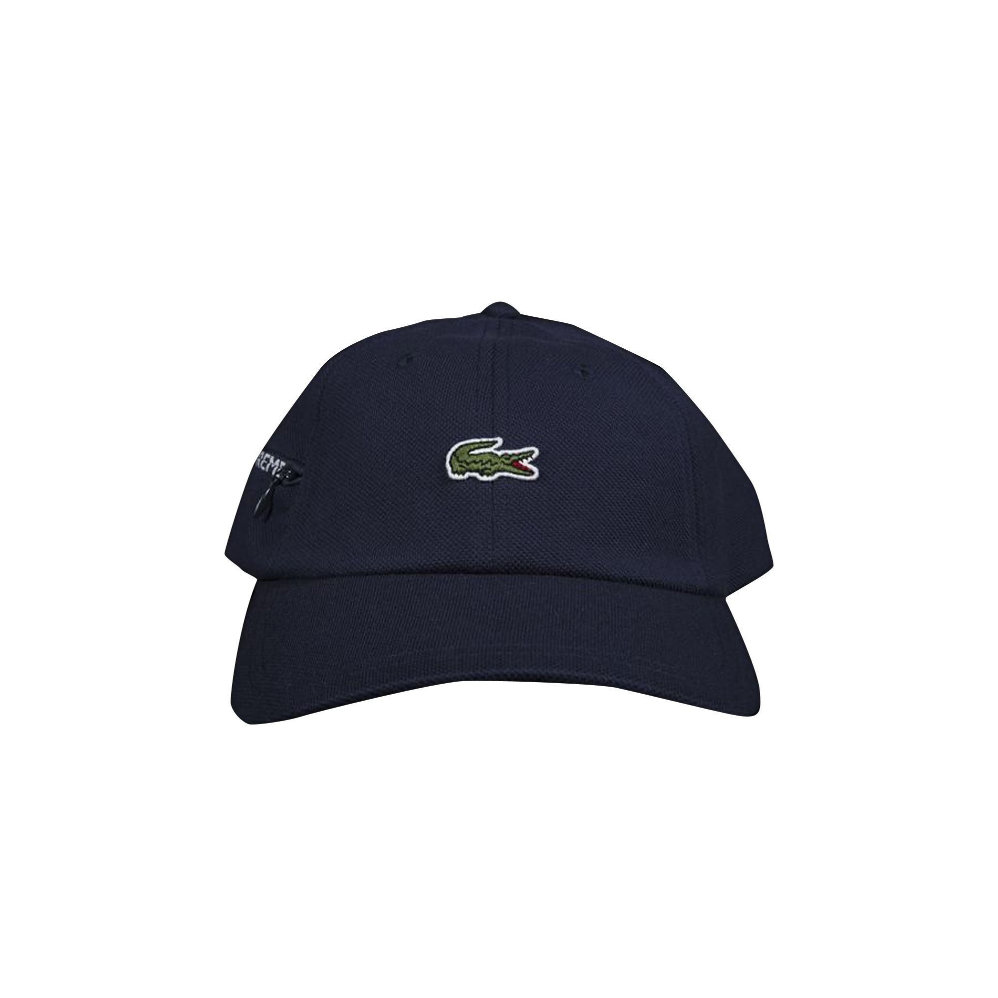 Supreme X Lacoste Pique 6 Panel Cap - Black | Editorialist