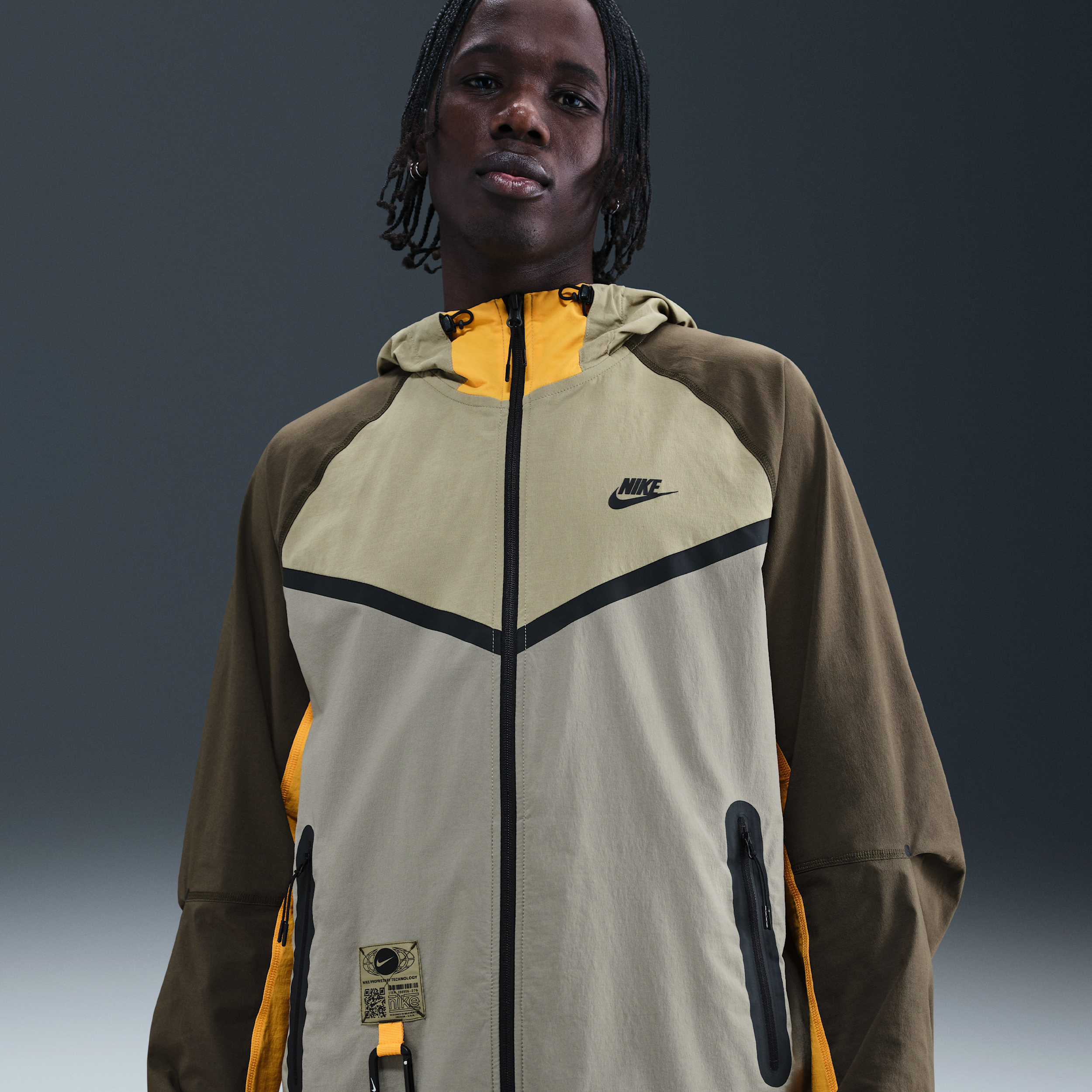 Nike Tech Woven Windrunner Full-Zip Jacket - Brown | Editorialist