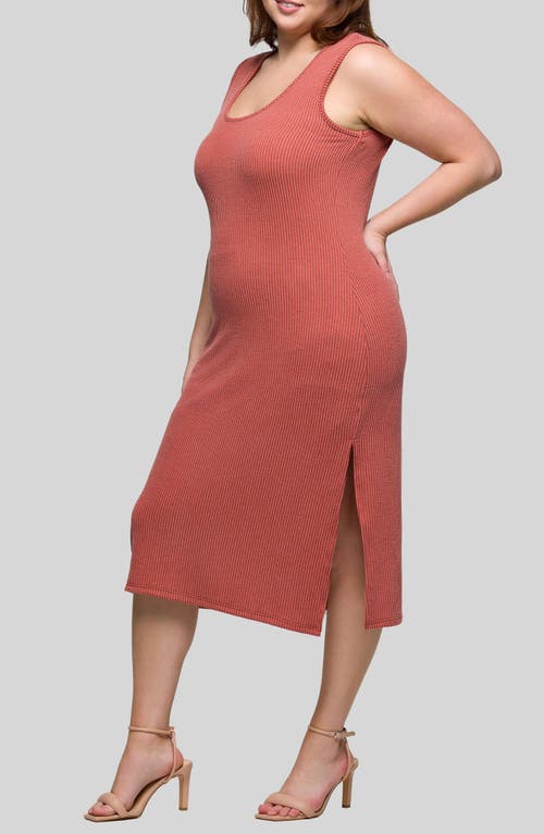24SEVEN COMFORT APPAREL Sleeveless Ribbed Midi Dress