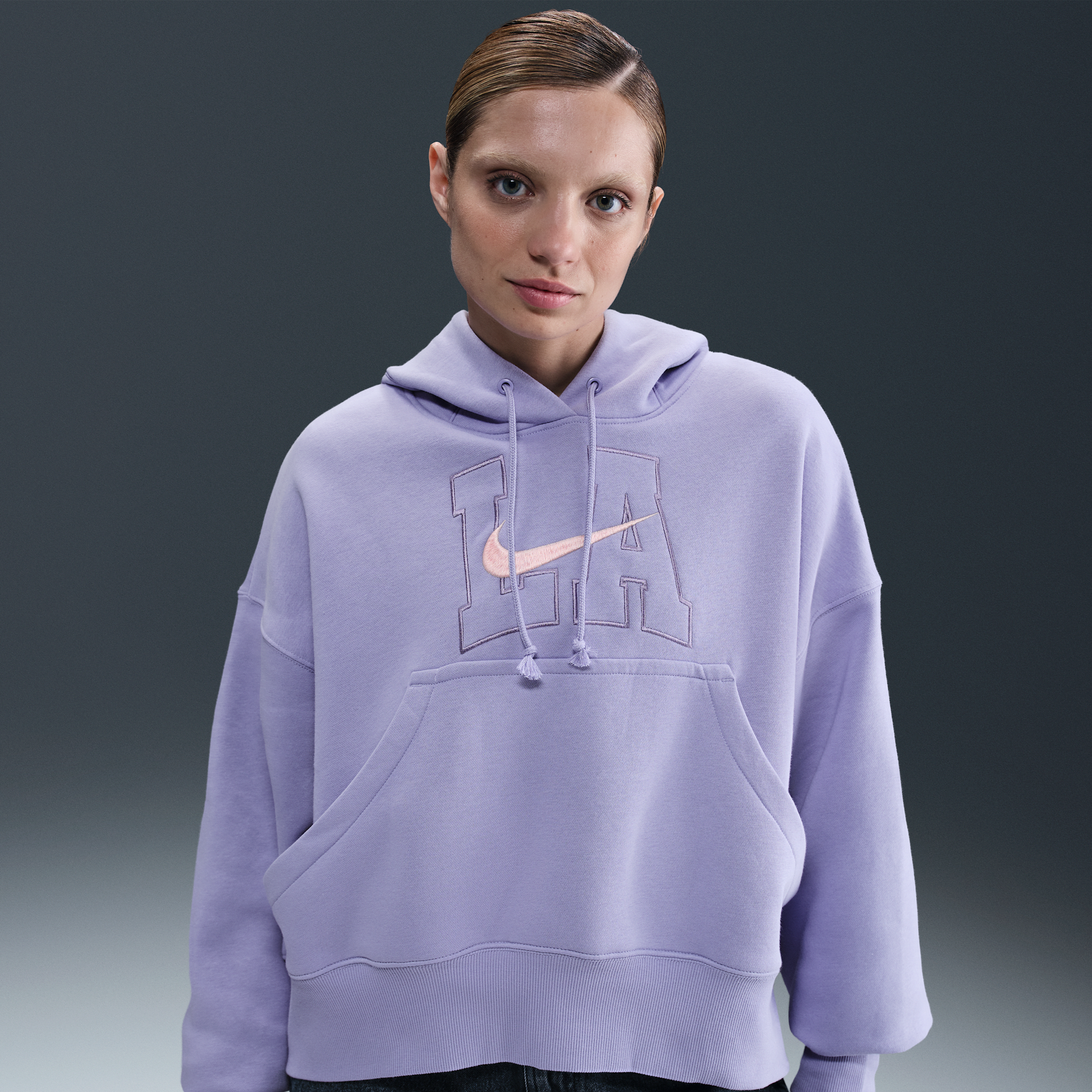 Nike Sportswear Phoenix Fleece Over-Oversized Hoodie Purple 19