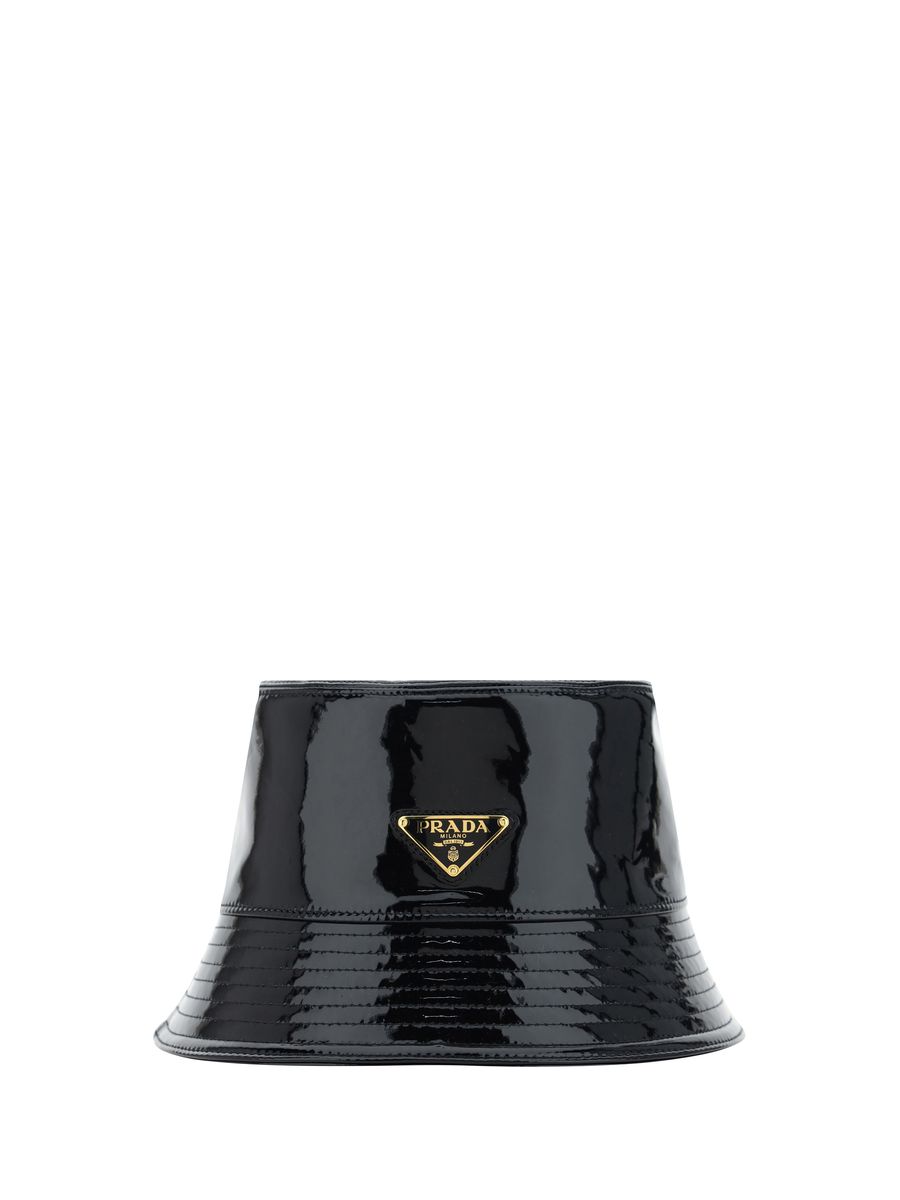 Prada Padded Nappa Leather Hat In Black - 29% Off | Editorialist