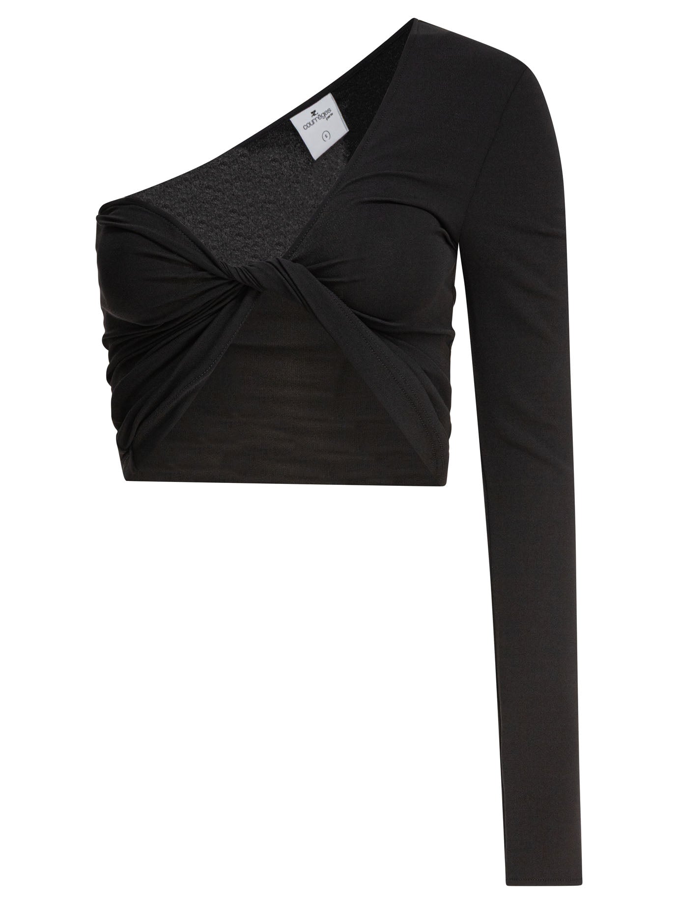 HELMUT LANG helmut lang asymmetrical cutout top in black.