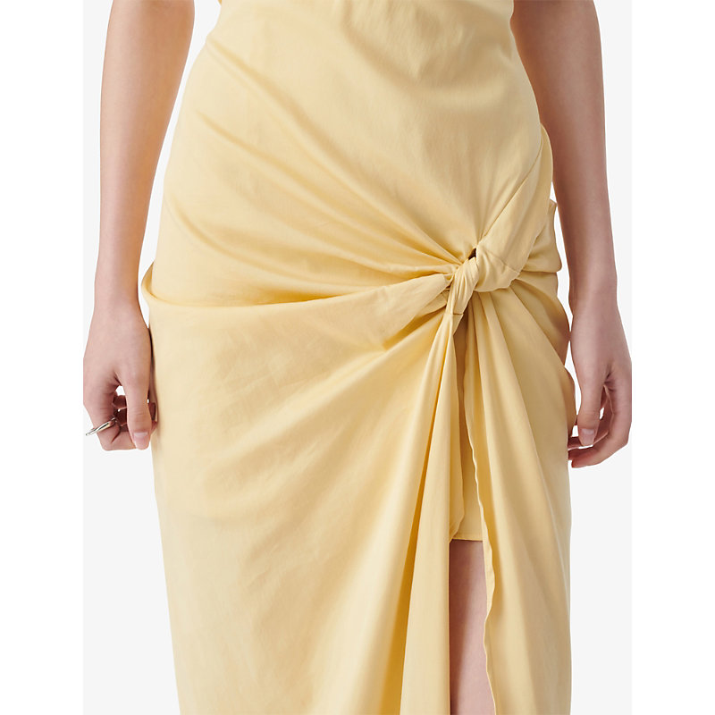 halter dress linen Marbella. Halter-Neck Linen Midi Dress – Bali Lane main image 0