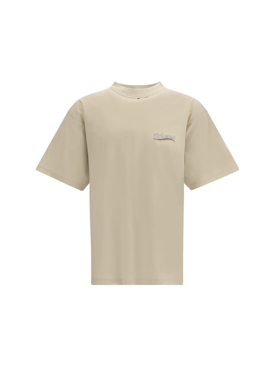 balenciaga ロゴ Tシャツ XL ベージュ Beige T-shirt with embroidered logo Balenciaga - Vitkac AS