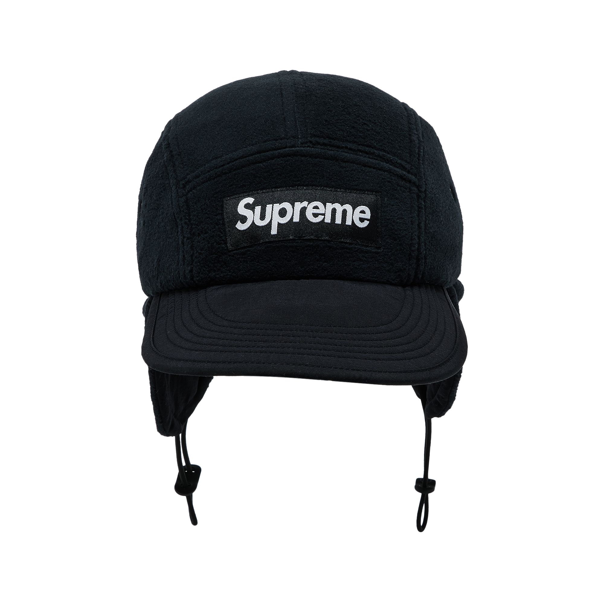 Supreme Polartec Earflap Camp Cap - Black | Editorialist