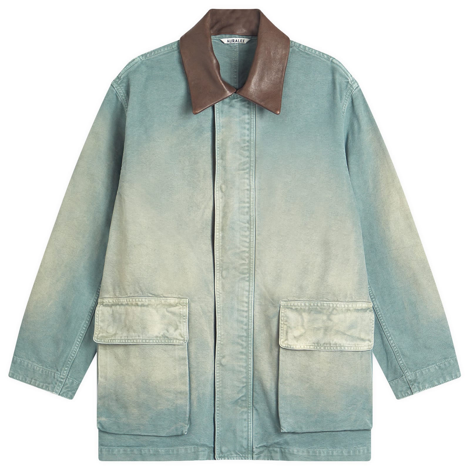 Auralee Organic Cotton Duck Blouson Ash Green Editorialist