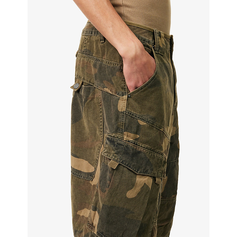 Jaded London Cadet Baggy Denim Shorts - Camo | Editorialist