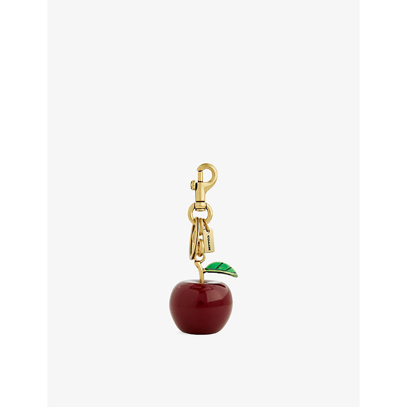 Coach Small Apple Bag Charm - Brass/Multi | Editorialist